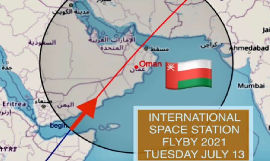 International Space Station will be visible in Oman Sky Today - Arabian ...